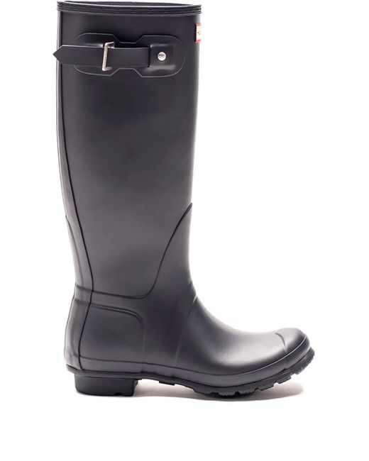 HUNTER Logo-Appliqué Boots in Blue | Lyst