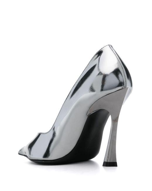 Mugler 95Mm Classic Fang Pumps in Metallic | Lyst