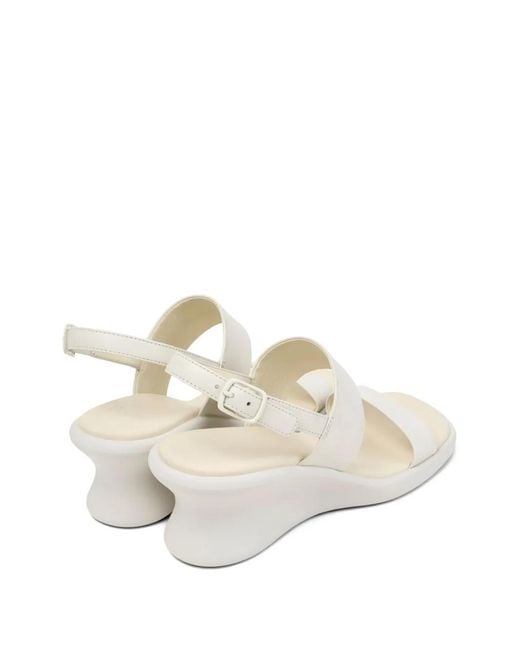 Camper Louise Leather Sandals in White | Lyst UK