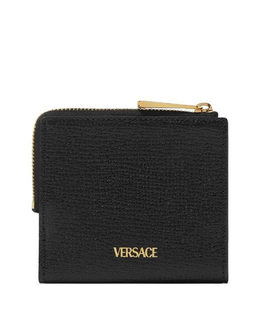 Versace Zip Wallet in Black for Men | Lyst