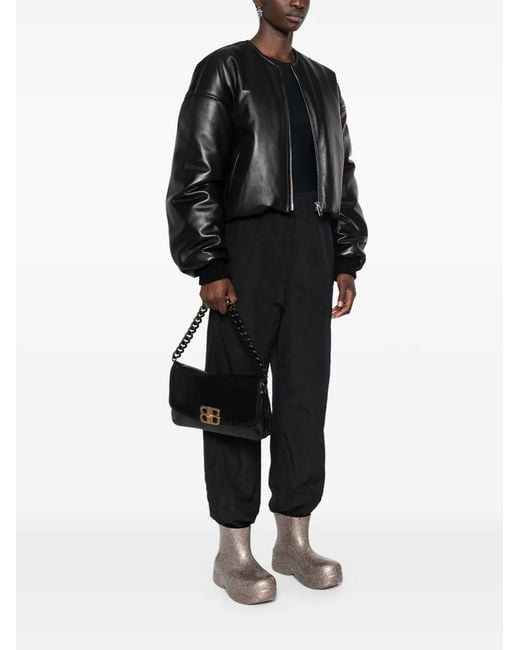 Balenciaga Bb Soft Large Flap Bag in Black | Lyst