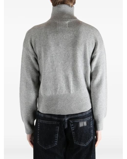 Extreme Cashmere Zip-Up Funnel-Neck Cashmere Cardigan in Grey | Lyst UK