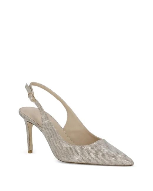 Stuart Weitzman Pointed-Toe Slingback Pumps in White | Lyst