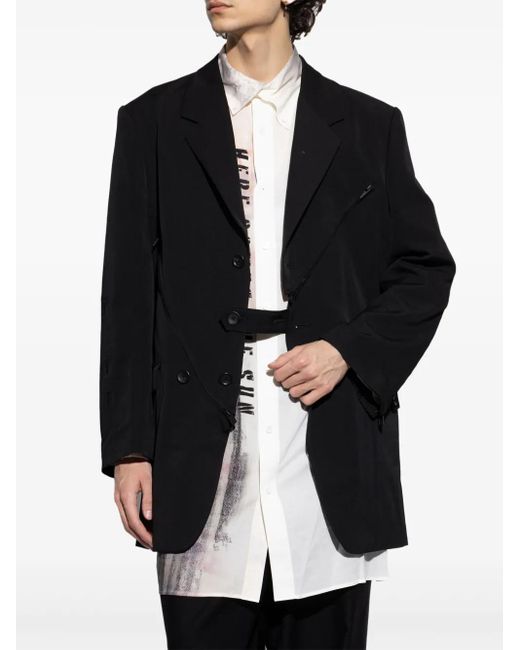 Yohji Yamamoto Single-Breasted Blazer in Black for Men | Lyst