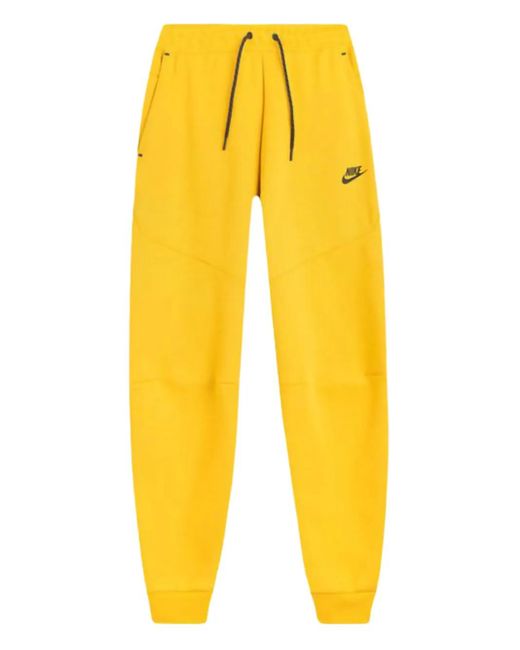 Nike Tech Fleece "University/ Track Trousers in Yellow for Men | Lyst