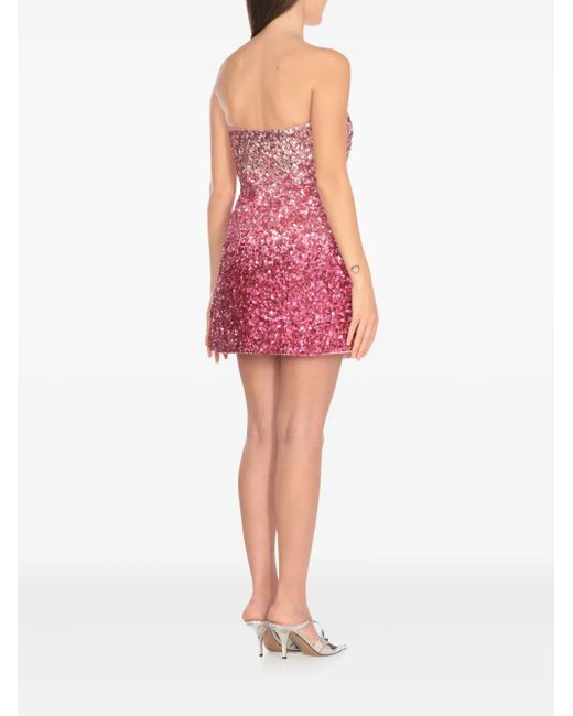 retroféte Ombre Sequin Mini Cocktail Dress in Red | Lyst UK