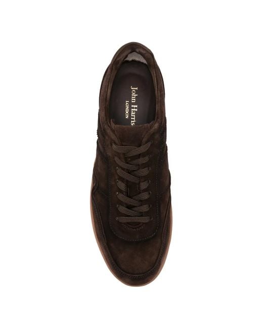 JOHN HARRISON Suede Panelled Sneakers in Brown for Men | Lyst UK