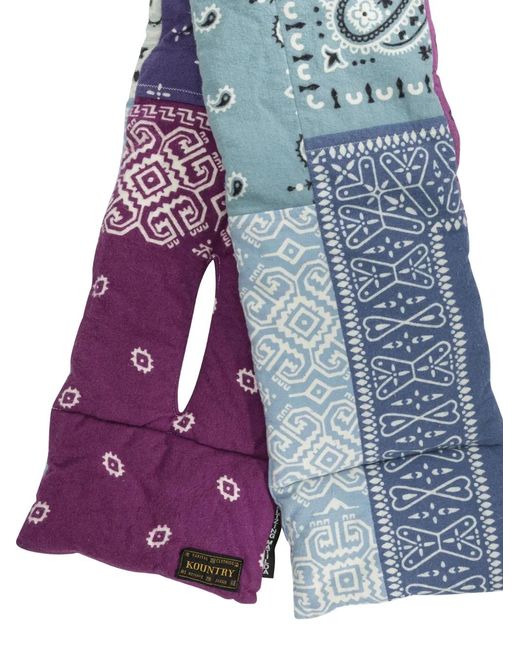 Kapital Patchwork Scarf in Blue for Men | Lyst