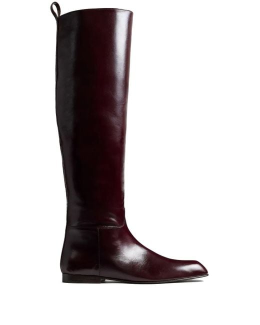 KHAITE Colt Knee-High Boots in Red | Lyst