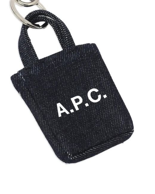 A.P.C. Tote Lou Denim Keychain in Black | Lyst UK