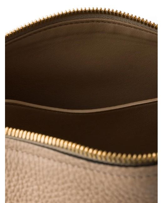 Prada Small Logo-Lettering Tote Bag in Natural | Lyst UK