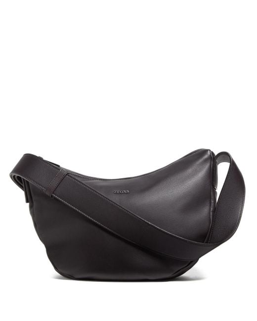 ZEGNA Micro Secondskin Shoulder Bag in Black for Men | Lyst