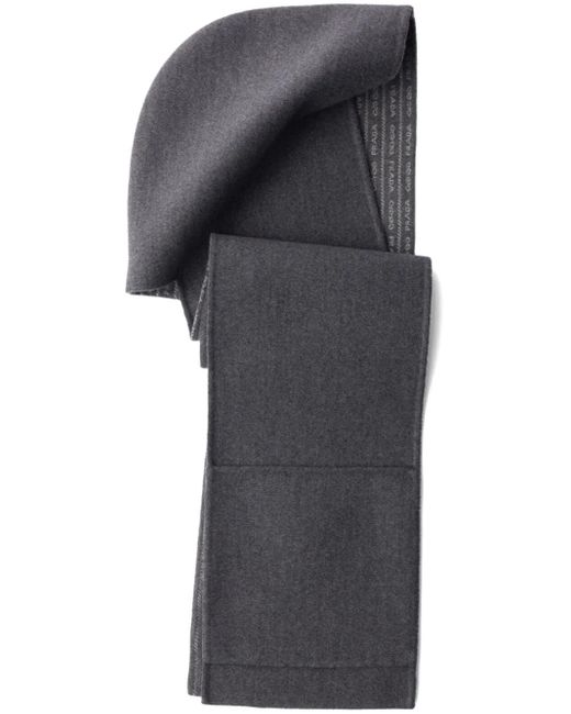 Prada Hooded Wool Wraparound Scarf with Pockets in Grey | Lyst UK