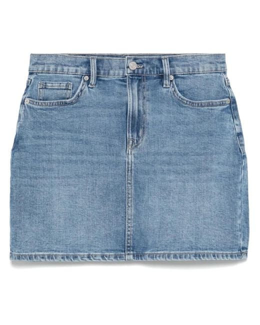 DKNY High-Rise Mini Skirt in Blue | Lyst