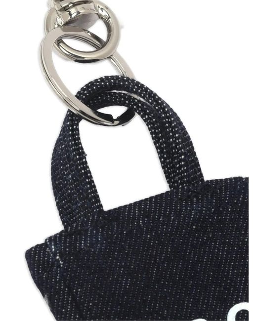 A.P.C. Tote Lou Denim Keychain in Black | Lyst UK