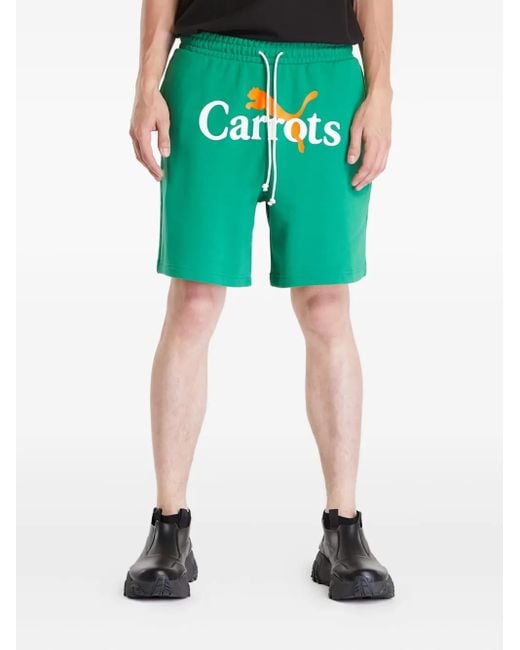 PUMA X Carrots Drawstring Logo Shorts in Green for Men | Lyst UK