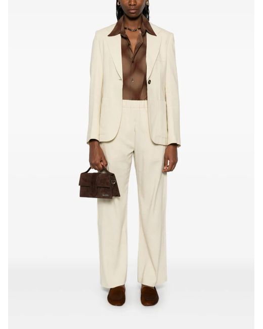 Tela Single-Breasted Suit in Natural | Lyst