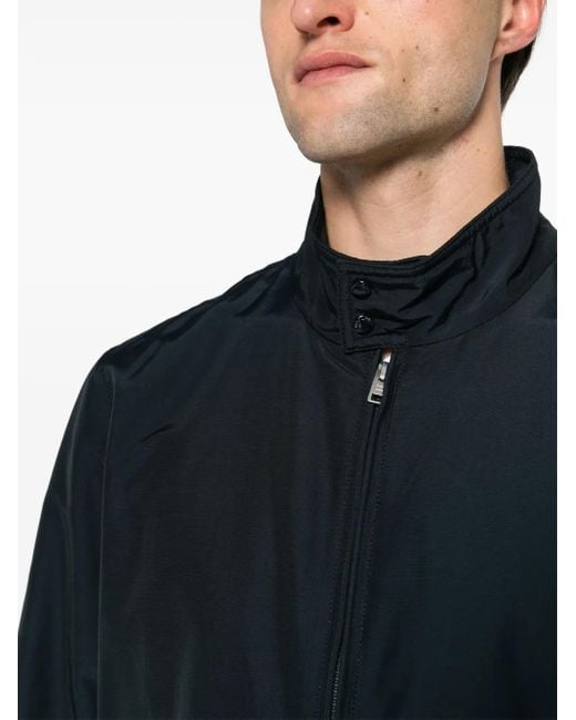 Woolrich Logo Patch Bomber Jacket in Blue for Men | Lyst UK