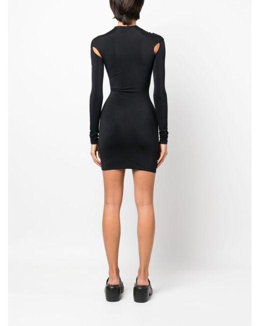 Amazuìn Blake Cut Out Satin Mini Dress In Black Lyst