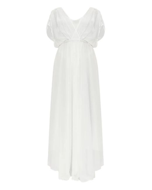 Forte Forte Sheer-Overlay Maxi Dress in White | Lyst