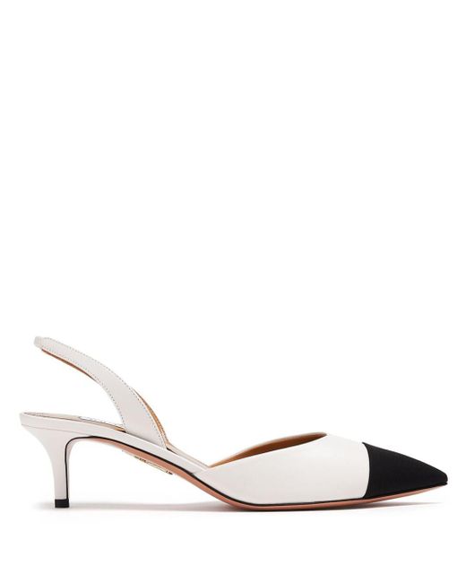 Aquazzura Two-Tone Leather Pumps in Metallic | Lyst