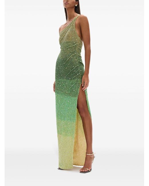 Rachel Gilbert Kaito Gown in Green | Lyst