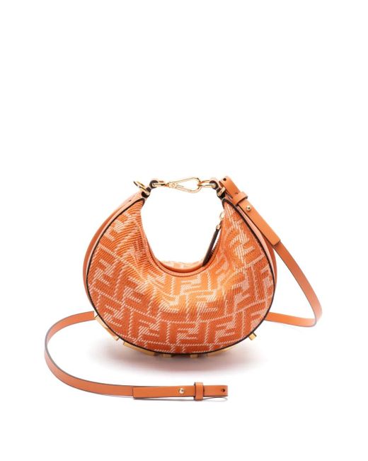 Fendi Graphy Tote Bag in Orange | Lyst