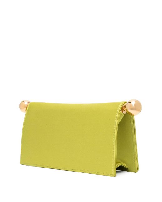 Stephane Rolland Pop Up Silk Satin Shoulder Bag in Yellow | Lyst