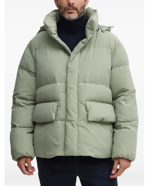 BOSS C-Celvie Hooded Padded Jacket in Green for Men | Lyst UK