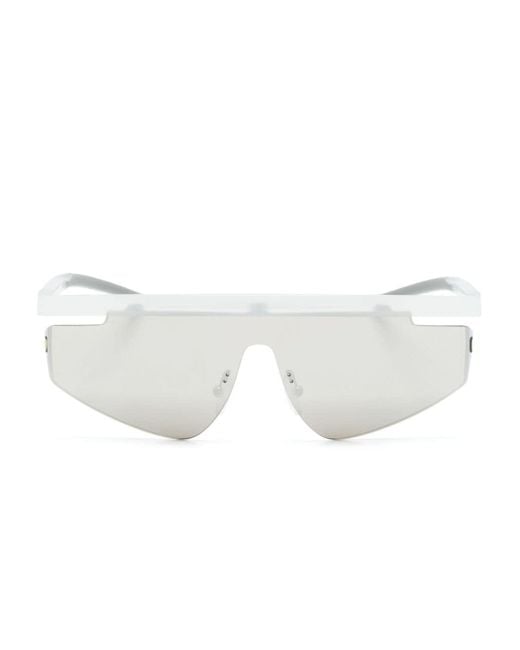 Scuderia Ferrari Wraparound-Frame Sunglasses in White | Lyst