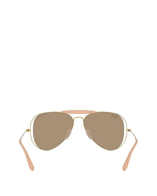 Ray-Ban Outdoorsman Pilot Sunglasses in Pink | Lyst UK