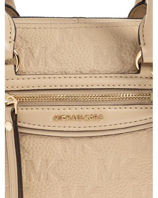 MICHAEL Michael Kors Jet Set Travel Logo-Embossed Leather Tote Bag in ...