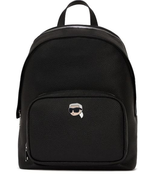 Karl Lagerfeld Medium Ikon Backpack in Black | Lyst