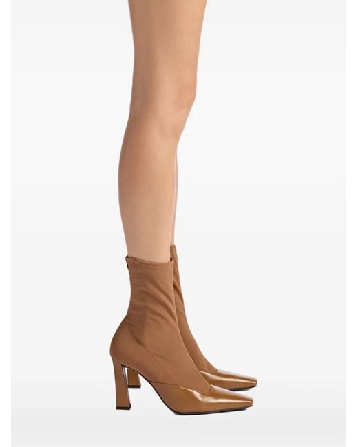 Giuseppe Zanotti Janie Tights Square-Toe Boots in Brown | Lyst UK