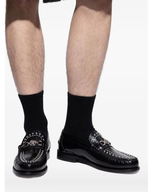 Versace Mocassins Medusa '95 À Détails De Clous in Black for Men | Lyst UK