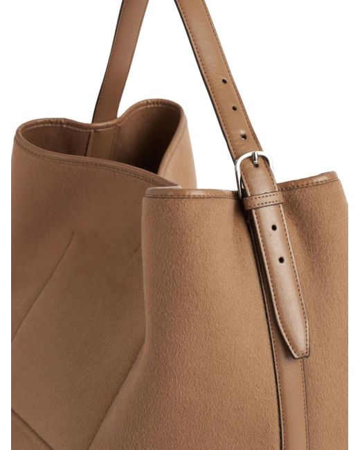 TOTEME Belted Doublé Tote Bag in Brown | Lyst