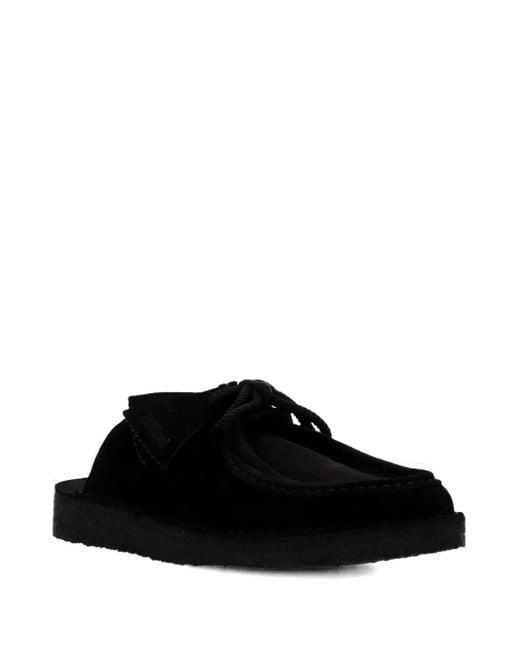 Clarks Leather Slides in Black for Men | Lyst