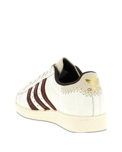 adidas X Wales Bonner Superstar Crocodile-Effect Sneakers in Natural ...