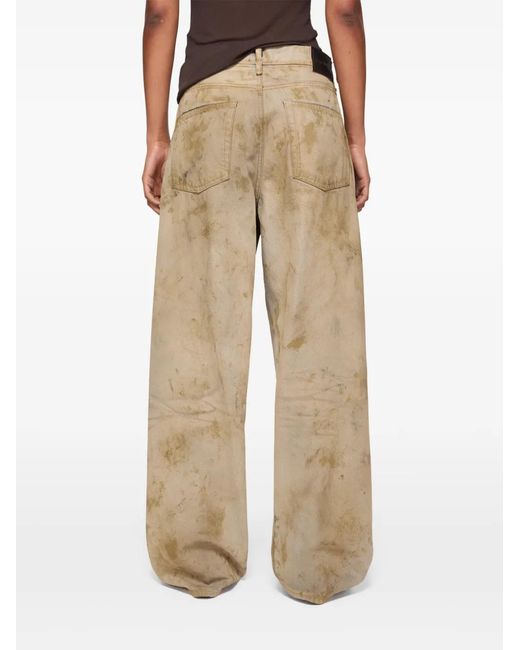 Acne Studios Logo-Patch Denim Trousers in Natural for Men | Lyst UK
