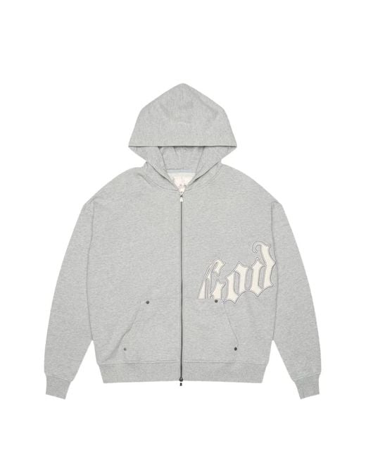 Godspeed Og Logo Zip-Up Hoodie in White for Men | Lyst UK