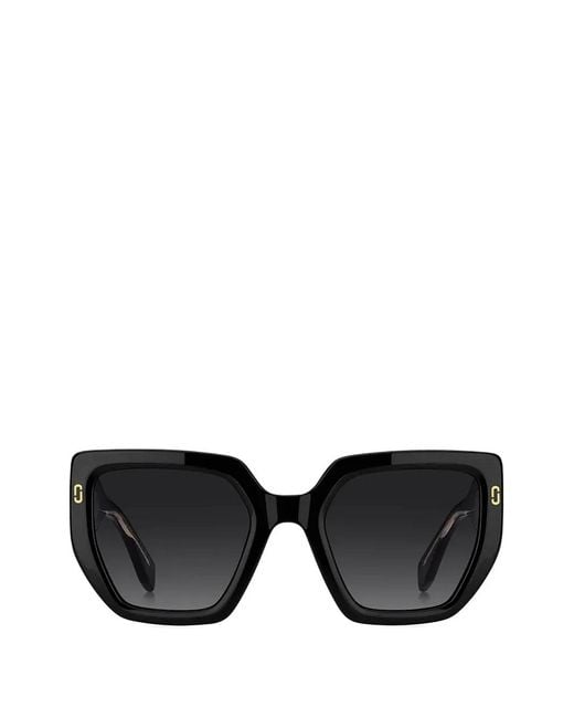 Marc Jacobs Logo-Detail Sunglasses in Black | Lyst UK
