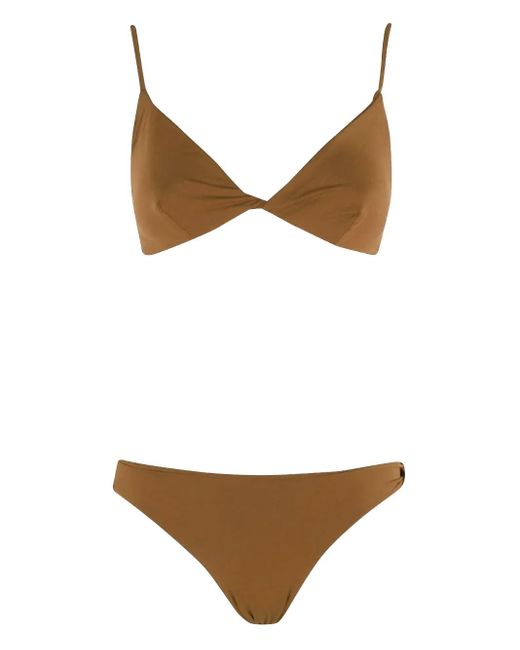 FEDERICA TOSI Amber Twisted Bikini in White | Lyst UK