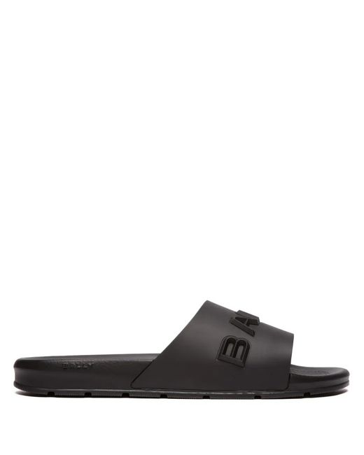 Bally Logo-Embossed Moulded-Footbed Slides in Black for Men | Lyst