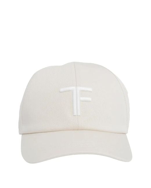 Tom Ford Logo-Patch Hat in White for Men | Lyst UK