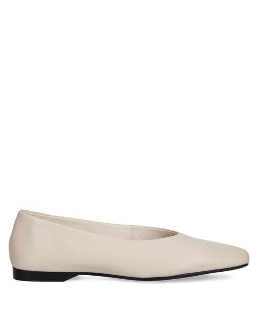 Vagabond Shoemakers Square-Toe Ballet Flats in Natural | Lyst