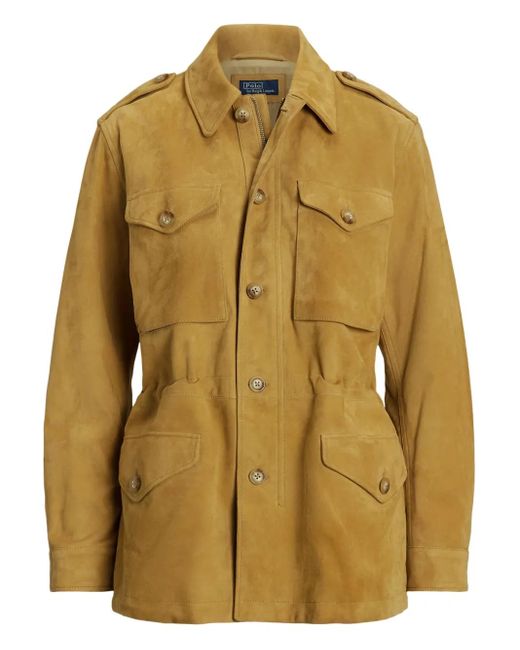 Polo Ralph Lauren Split Suede Field Jacket in Green | Lyst