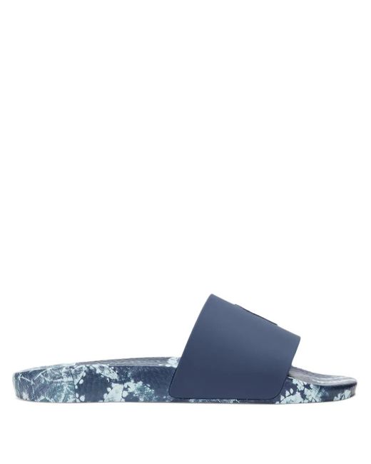 Polo Ralph Lauren Polo Pony-Embossed Slides in Blue for Men | Lyst