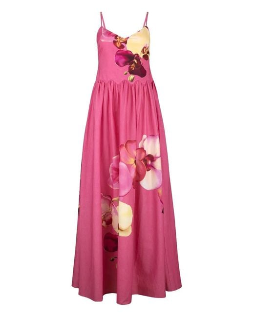 Aston Studio Delia Floral Dress in Pink | Lyst UK