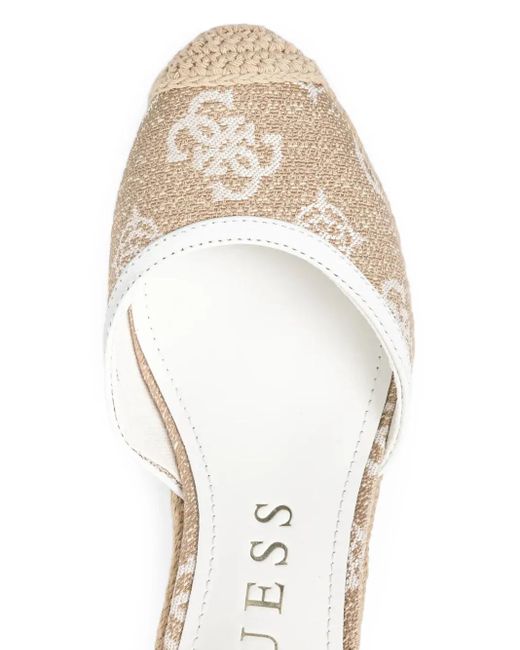 Guess 100Mm Charmi Wedge Espadrilles in Natural | Lyst UK