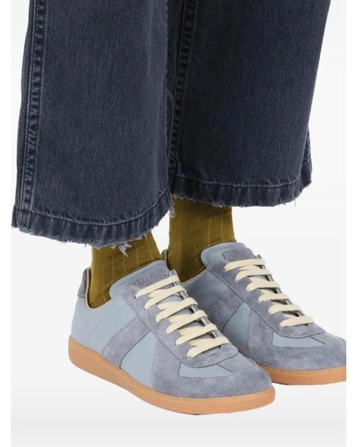 Maison Margiela Suede Sneakers in White for Men | Lyst UK